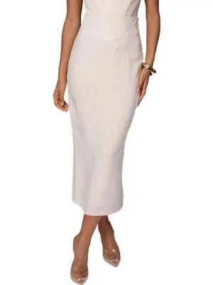 JLUXLABEL Coastland Pencil Skirt - Beige