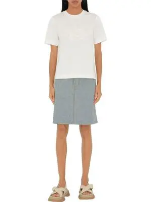 Burberry EKD Cotton T-Shirt Chalk