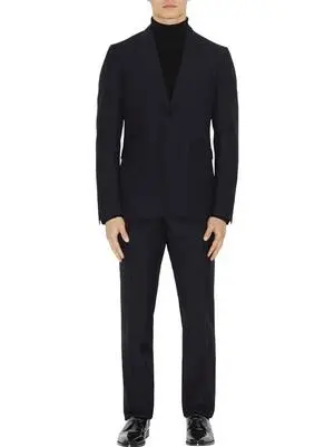 Burberry Wool Mohair Tailored Jacket - Navy