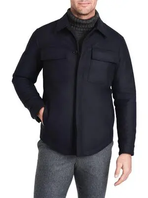 NORWEGIAN WOOL Waterproof Down Field Jacket - Navy