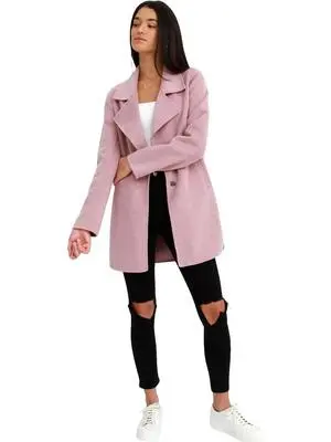 BELLE & BLOOM Oversized Wool-blend Jacket - Lilac