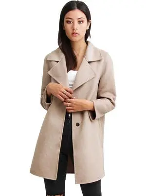 BELLE & BLOOM Oversized Wool-Blend Jacket Sand