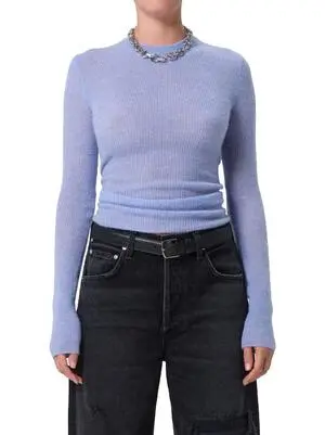 Citizens Of Humanity Alessia Wool & Cashmere Blend Rib Top - Heather Robin