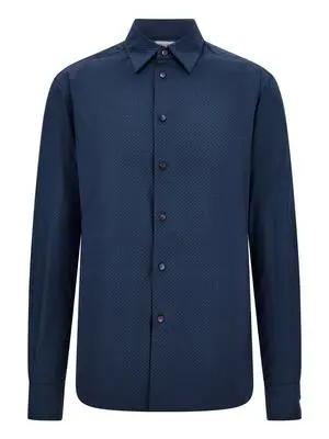 FERRAGAMO Micro-patterned Shirt - Black