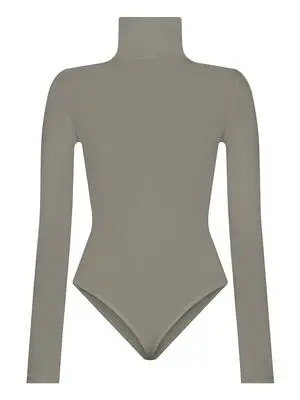 Wolford Wolford Colorado Turtleneck Thong Bodysuit Mahagony