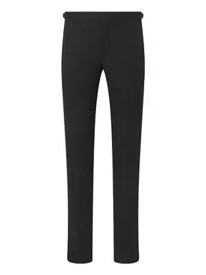 Rubinacci Luca Wool Tuxedo Pants - Black