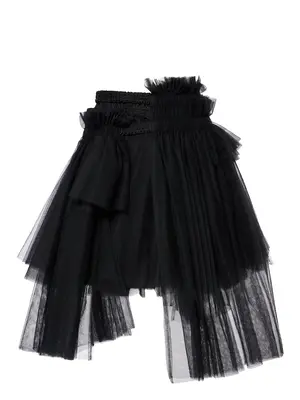 Noir Kei Ninomiya Mesh Midi Skirt - Black