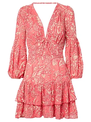 Poupette St Barth Chiara Printed Minidress - Pink