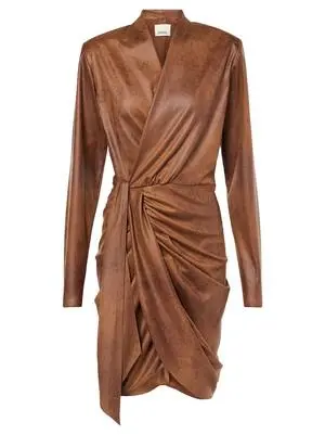 Isabel Marant Étoile Aleora Draped Wrap Dress - Brown