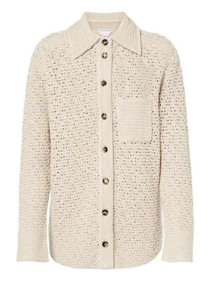 Bottega Veneta Cotton Crochet Shirt - Beige