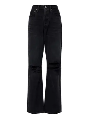 AGOLDE Kelly High-rise Straight Jeans - Black