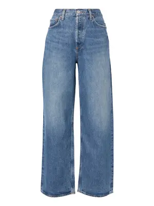 AGOLDE Low Slung Baggy Mid-rise Wide-leg Jeans - Blue