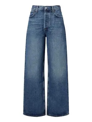 AGOLDE Agolde Low Slung Baggy Mid-Rise Wide-Leg Jeans Blue
