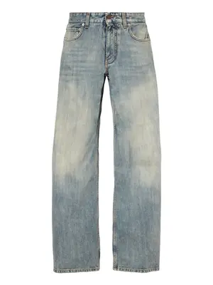 Balenciaga Mid-rise Wide-leg Jeans - Blue