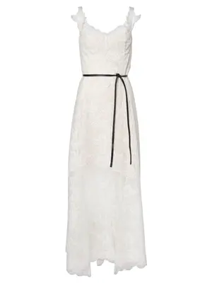 Oscar De La Renta Lace Gown - White