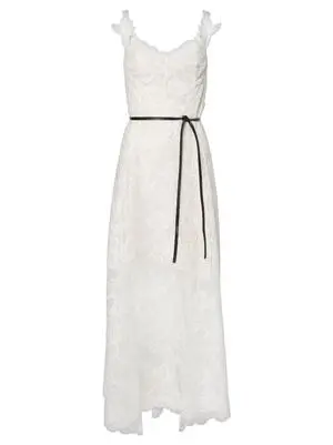 Oscar De La Renta Lace Maxi Gown - White