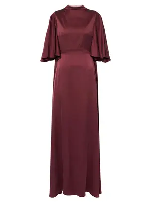 ROKSANDA Kalydria Caped Gown - Burgundy