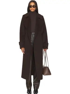 LAMARQUE Margaret Coat - Dark Brown