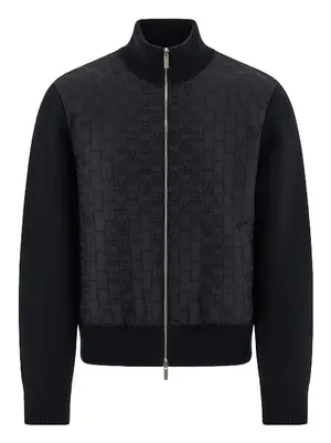 FERRAGAMO Knitted Bomber Jacket - Black
