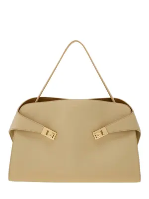 FERRAGAMO Hug Soft Shoulder Bag - Gold