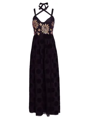 LETHICIA BRONSTEIN Mandacaru Maxi Dress - Black