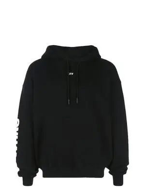 Off-White Diagonal Skulls Graphic Hoodie - Black