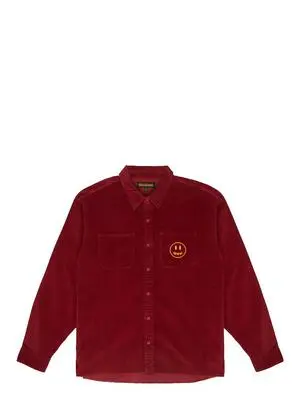 Drew House Corduroy Long Sleeve Shirt - Burgundy