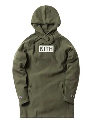 Kith X Champion Extended Hoodie - Green