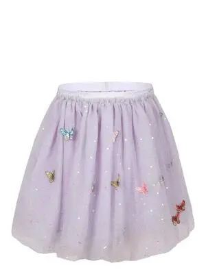 LOLA + THE BOYS Rainbow Butterfly Tulle Skirt - Light Purple