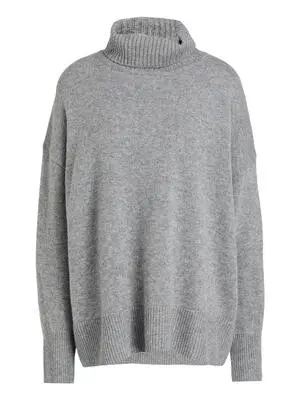 WE NORWEGIANS Blefjell Cashmere Turtleneck Sweater - Gray