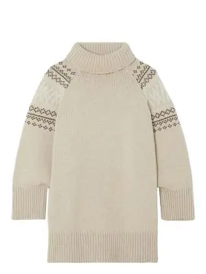 WE NORWEGIANS Setesdal Fair Isle Turtleneck Sweater - Sand