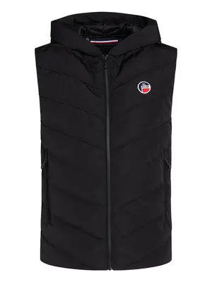 Fusalp Timeo Quilted Shell Hooded Vest Black
