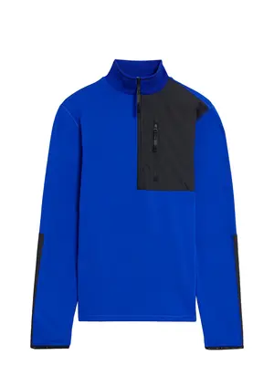 Aztech Mountain Performance Ripstop-paneled Fleece Half-zip Base Layer - Royal Blue