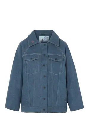 Perfect Moment Corentine Embroidered Denim Jacket - Mid Denim