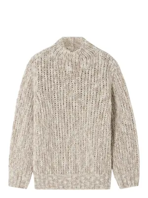 Loro Piana Cashmere And Silk-blend Sweater - Neutrals
