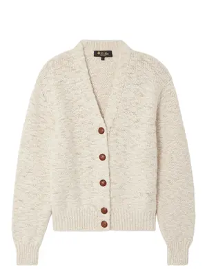 Loro Piana Cashmere-bouclé Cardigan - Neutrals