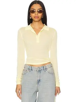 Lioness Black Swan Polo Top Lemon