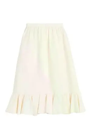 Valentino Garavani Crepe Midi Skirt - Neutrals