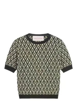 VALENTINO Toute La V Jacquard Wool Sweater
