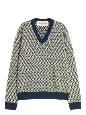 Valentino Garavani Virgin Wool Sweater - Blue