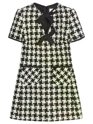 VALENTINO Damier Light Tweed Mini Dress