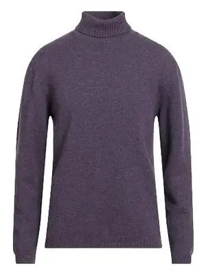 DANIELE FIESOLI Turtleneck Merino Wool Sweater - Purple