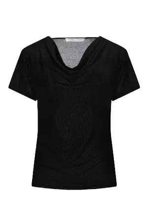 CARACTÈRE Metallic Knit Top - Black