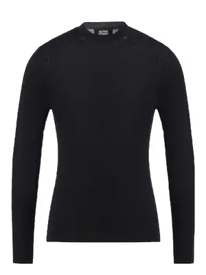 Alpha Studio Sweater Camel Size Merino Wool - Blue