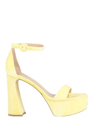 GIANVITO ROSSI Sandals In Textile Fibers - Yellow