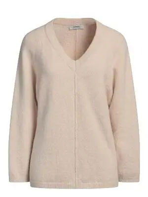 Alpha Studio ALPHA STUDIO Alpaca Wool Blend V-Neck Sweater White
