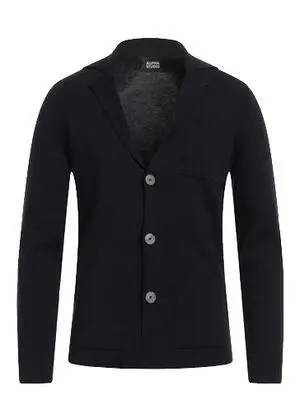 Alpha Studio Midnight Merino Wool Cardigan - Blue