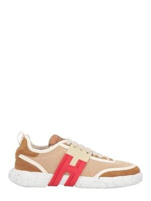 Hogan Hogan Low-Top Sneakers In Leather And Textile Fibers Tan