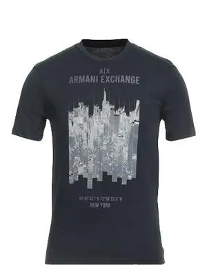Armani Exchange Man T-shirt Navy Size Xs Cotton Navy