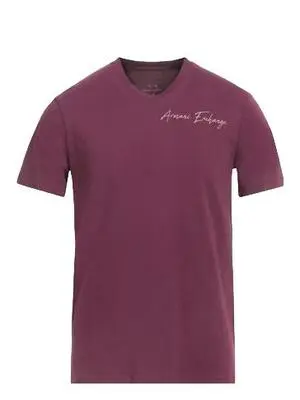 Armani Exchange T-shirt Plum Size Cotton, Elastane - Purple